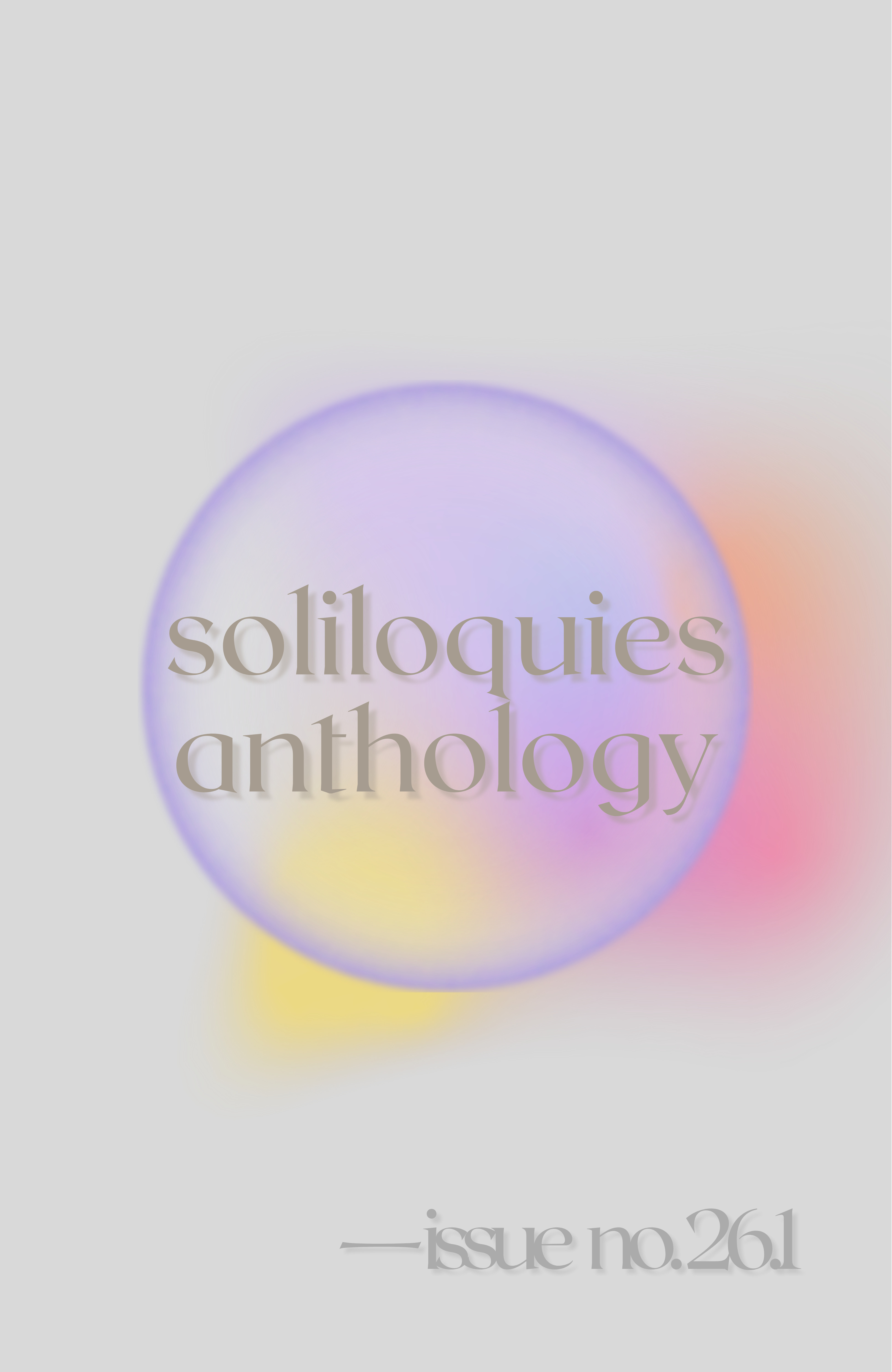 Past Issues – Soliloquies Anthology 30.1